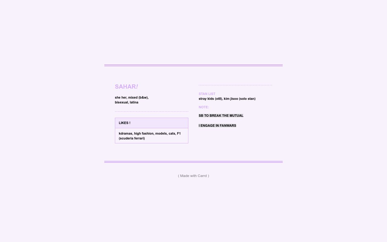 felix's gf official carrd